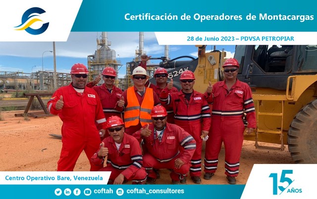 Certificación de Operadores de Montacargas con PDVSA PETROPIAR – COFTAH